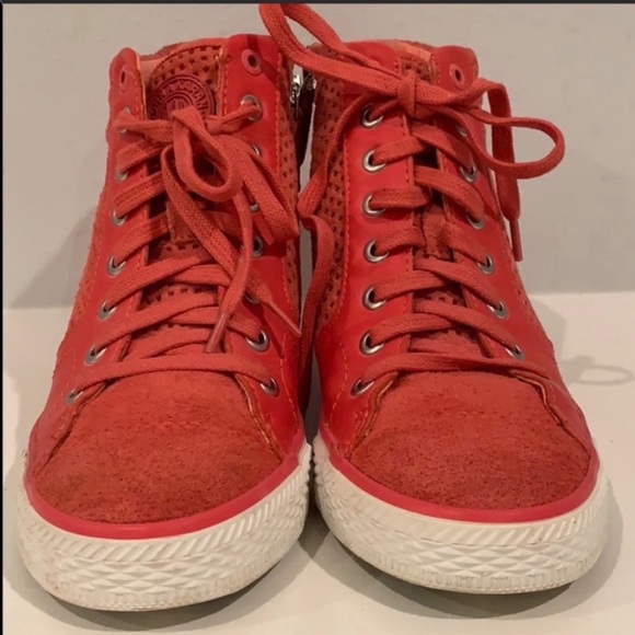 Dkny | Shoes | Dkny Cindy Lser Popsicle Suede Sneaker Sz 385 | Poshmark